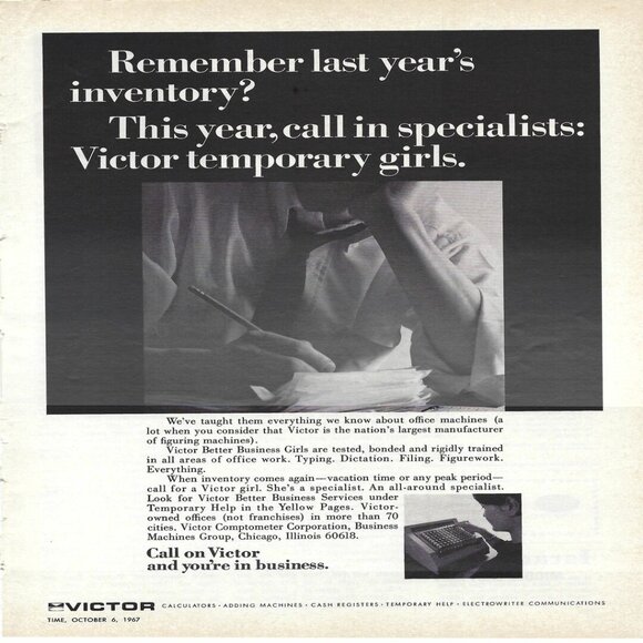Victor | Art | 967 Victor Girls Better Business Services Vintage ...